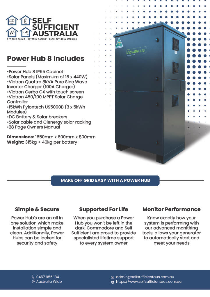 Power Hub 8 | Simple Installation | 8kVa Victron Inverter | 7 kW Solar ...